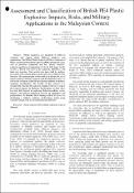 Assessment and classification of British PE4 plastic explosive: impacts ...